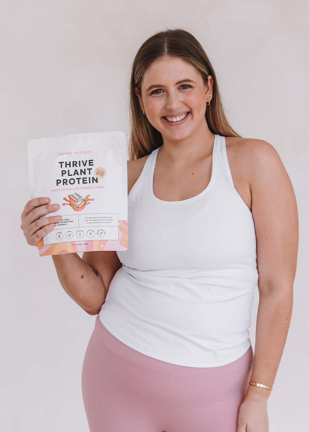 NH x GS Thrive Protein White Chocolate Caramel Swirl – Naked Harvest ...